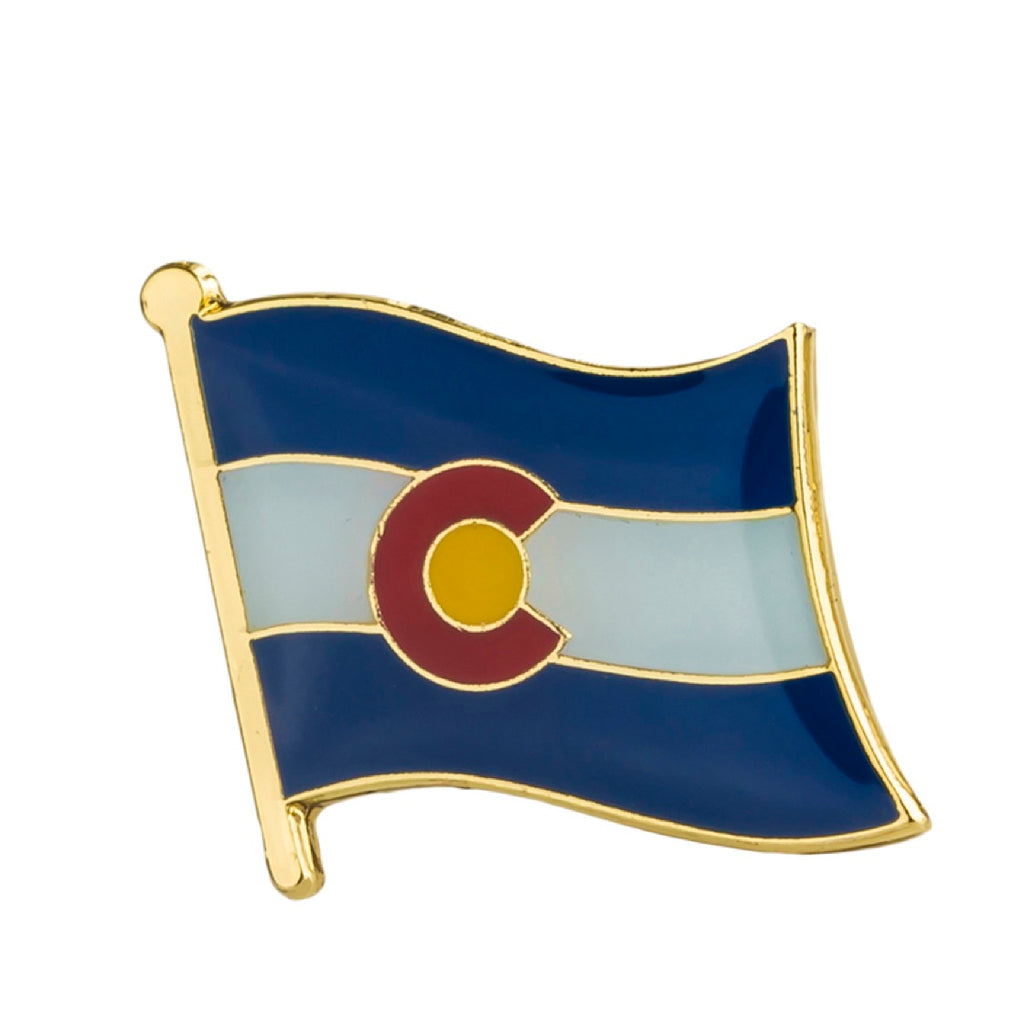 Colorado Flag Lapel Pin 3/4" x 5/8" – PatchesOhoul