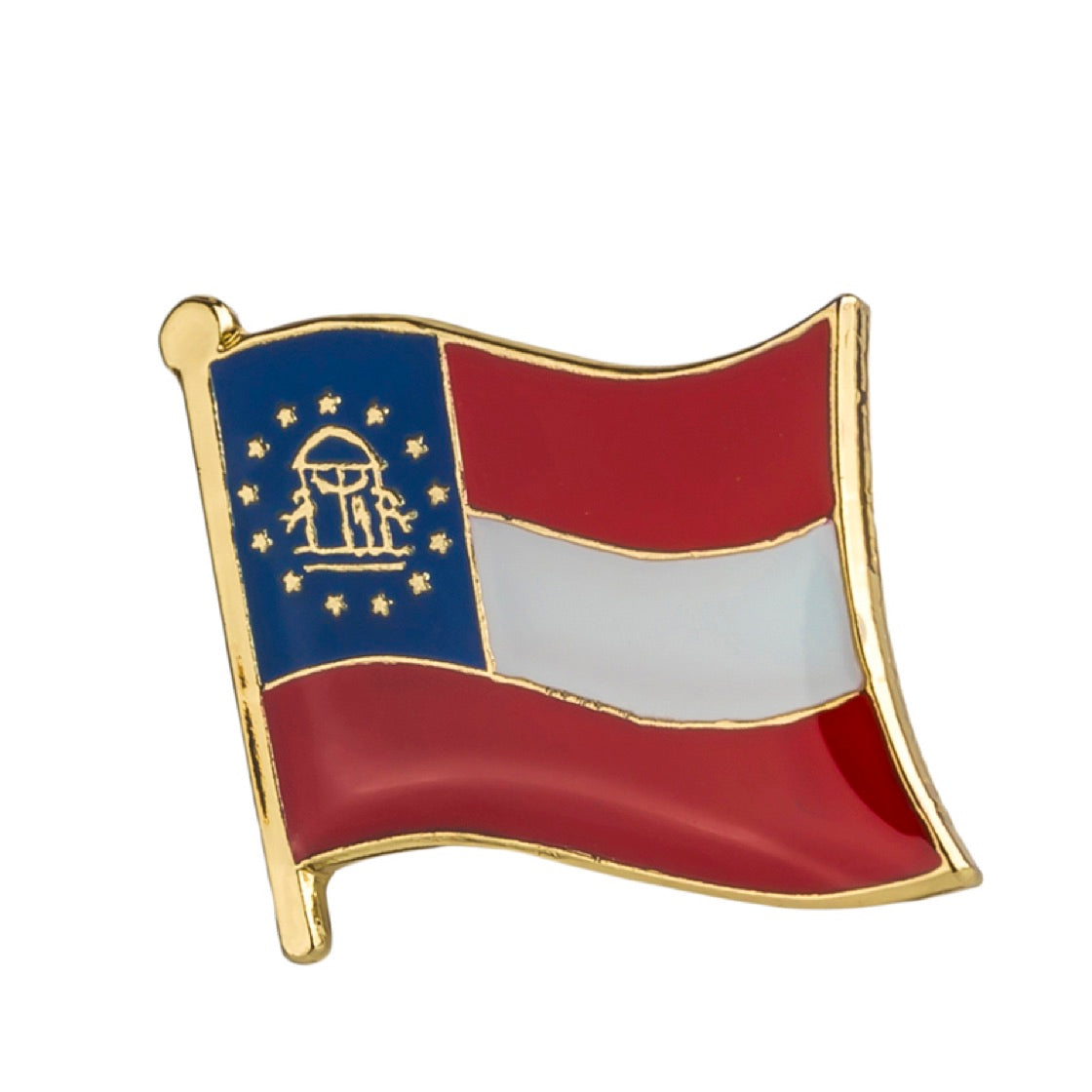 Georgia Flag Lapel Pin 3/4" x 5/8" – PatchesOhoul